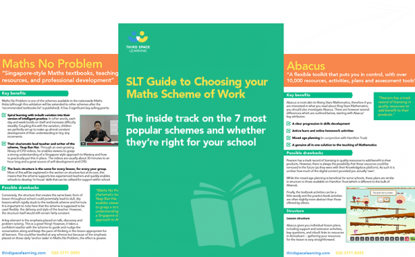 [FREE] Guide to Choosing Your Maths Scheme of Work