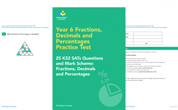 [FREE] Fractions, Decimals & Percentages Year 6 SATs Questions Pack