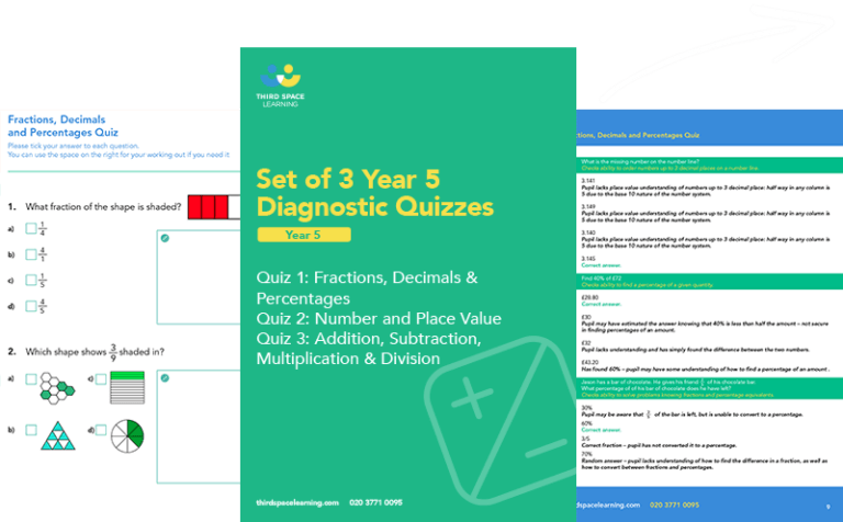 FREE Year 5 Diagnostic Maths Quizzes Set Of 3 FREE Year 5 Diagnostic Maths Quizzes Set Of 3
