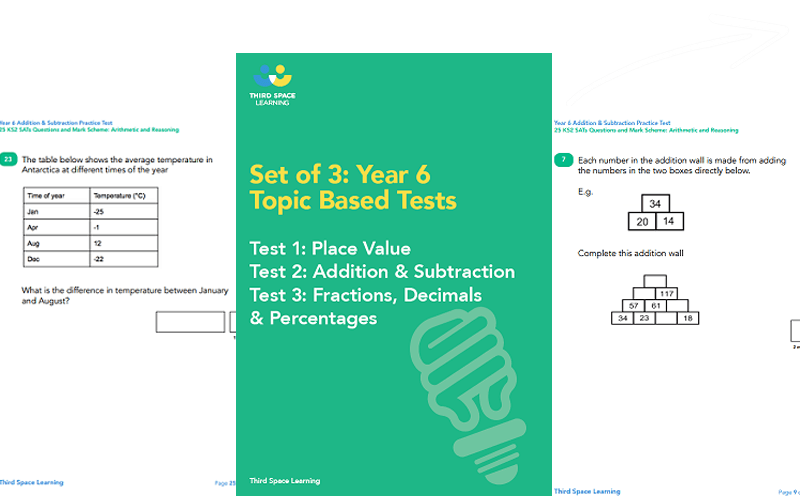 FREE Set Of 3 75 Year 6 SATs Questions By Topic Third Space Learning FREE Set Of 3 75 Year 6 SATs Questions By Topic Third Space Learning