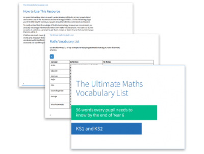 [FREE] The Ultimate Maths Vocabulary List [KS1 & KS2]