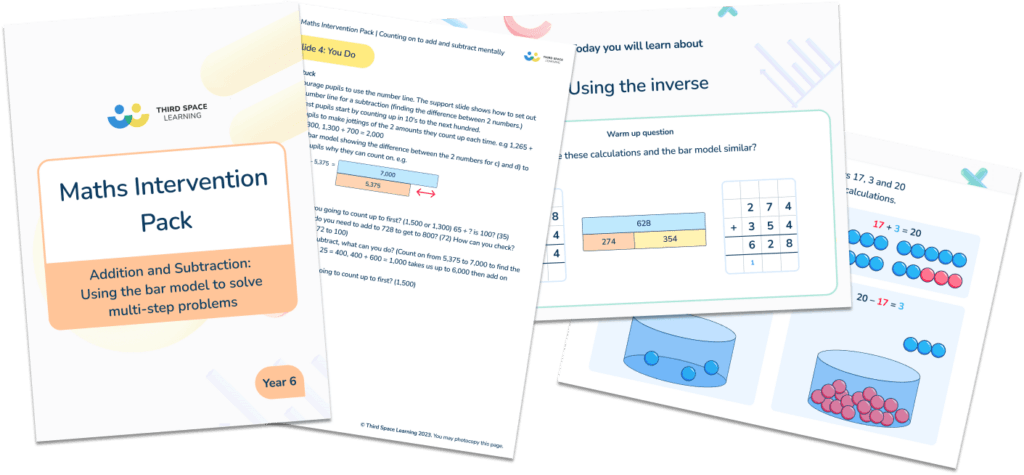 [FREE] Maths Intervention Pack Addition and Subtraction - Third Space ...