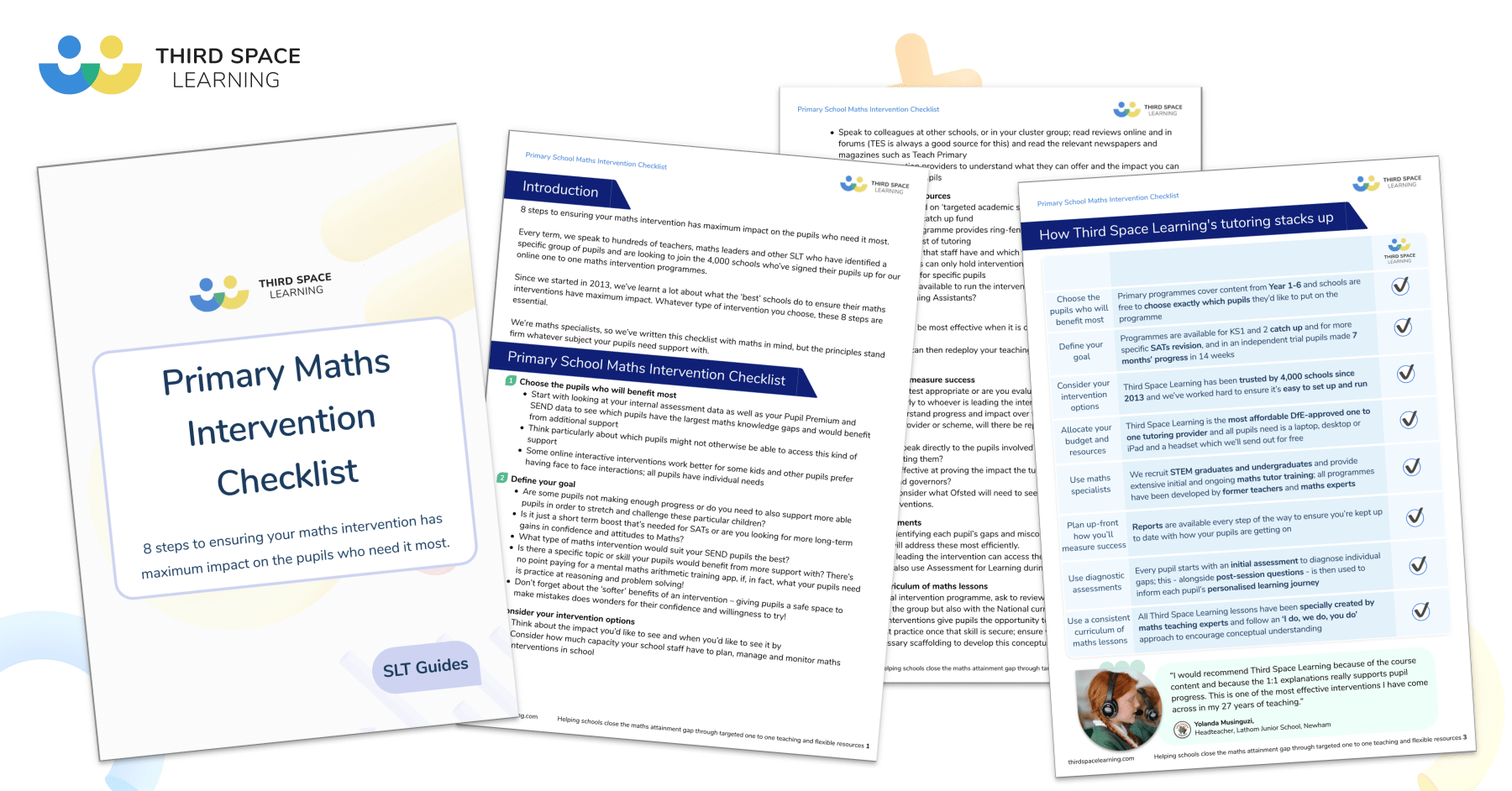 [FREE] Primary School Maths Intervention Checklist