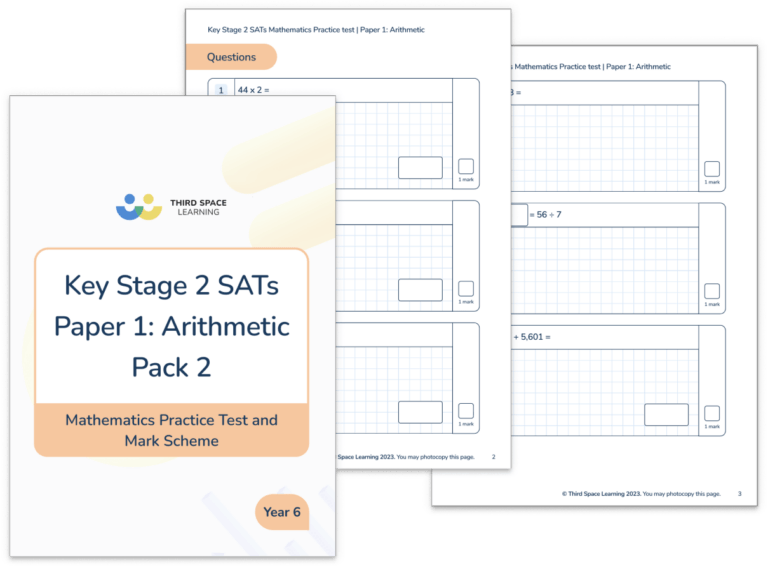 [FREE] KS2 Maths SATs Arithmetic Practice Paper 1 (Pack 2)