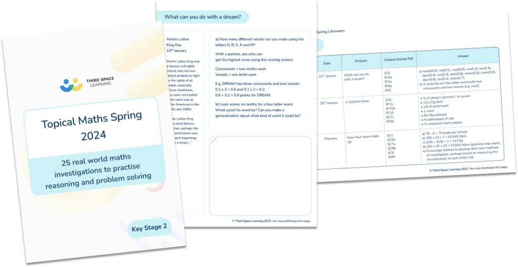 [FREE] Topical Maths Reasoning & Problem Solving Spring Term 2024