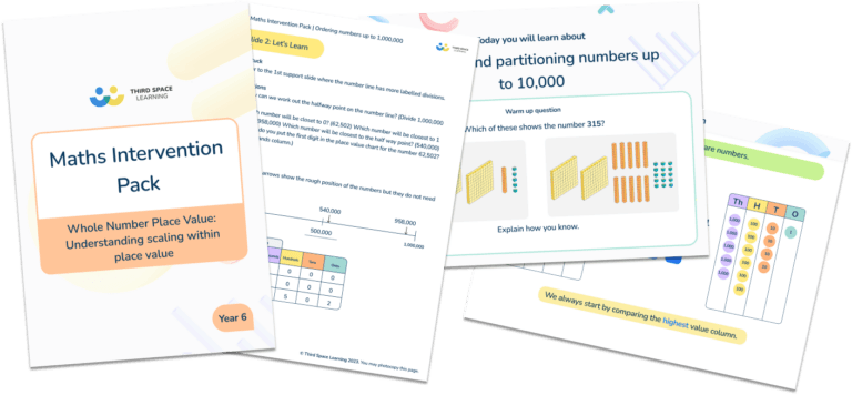 [FREE] Maths Intervention Pack Whole Number Place Value
