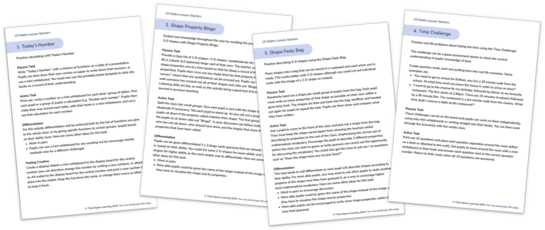 [FREE] 15 Amazingly Fun KS2 Maths Starters - Third Space Learning