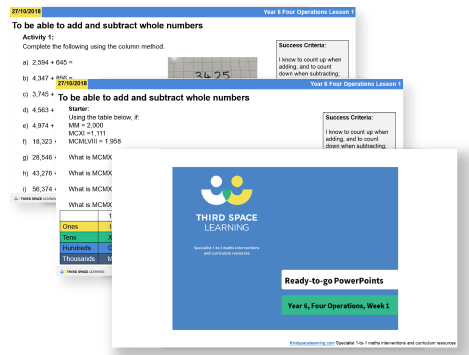 [FREE] Year 6 Four Operations Lessons 1-5 - Third Space Learning