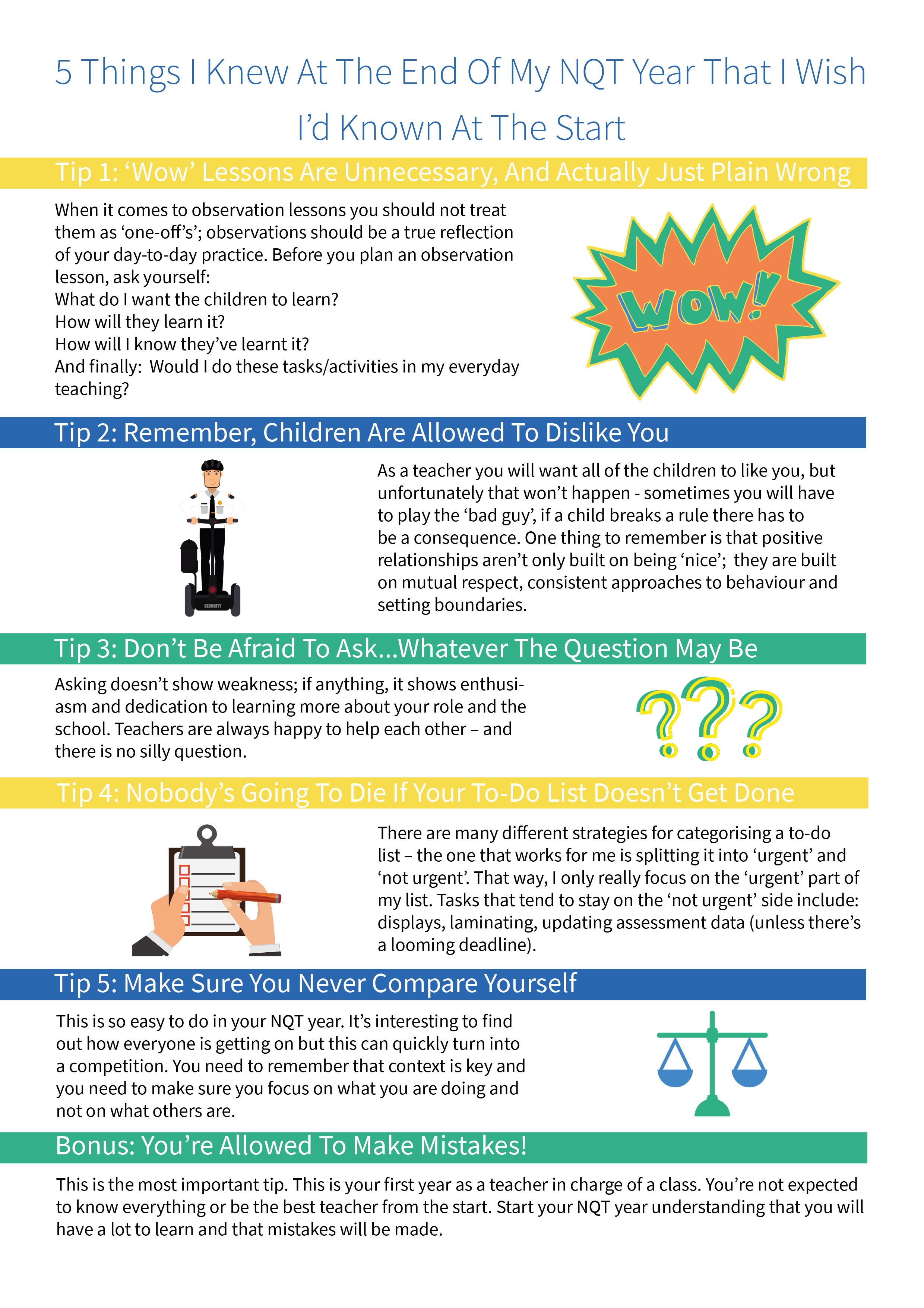 5 Top Pieces Of NQT Advice To Help You Get Through Your First Year!