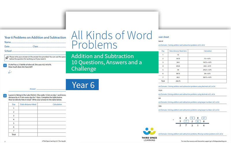  FREE All Kinds Of Word Problems On Addition And Subtraction