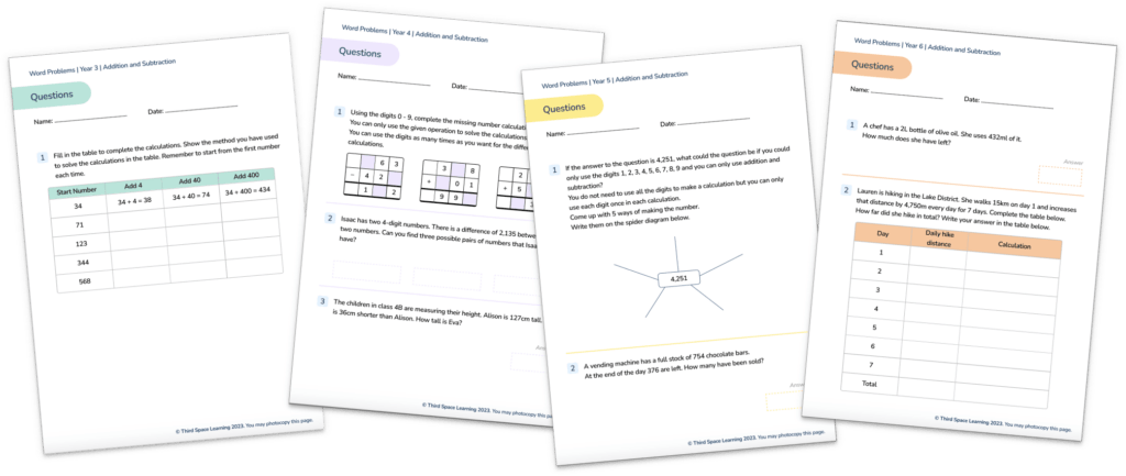 25 Addition And Subtraction Word Problemsyear 2 To Year 6
