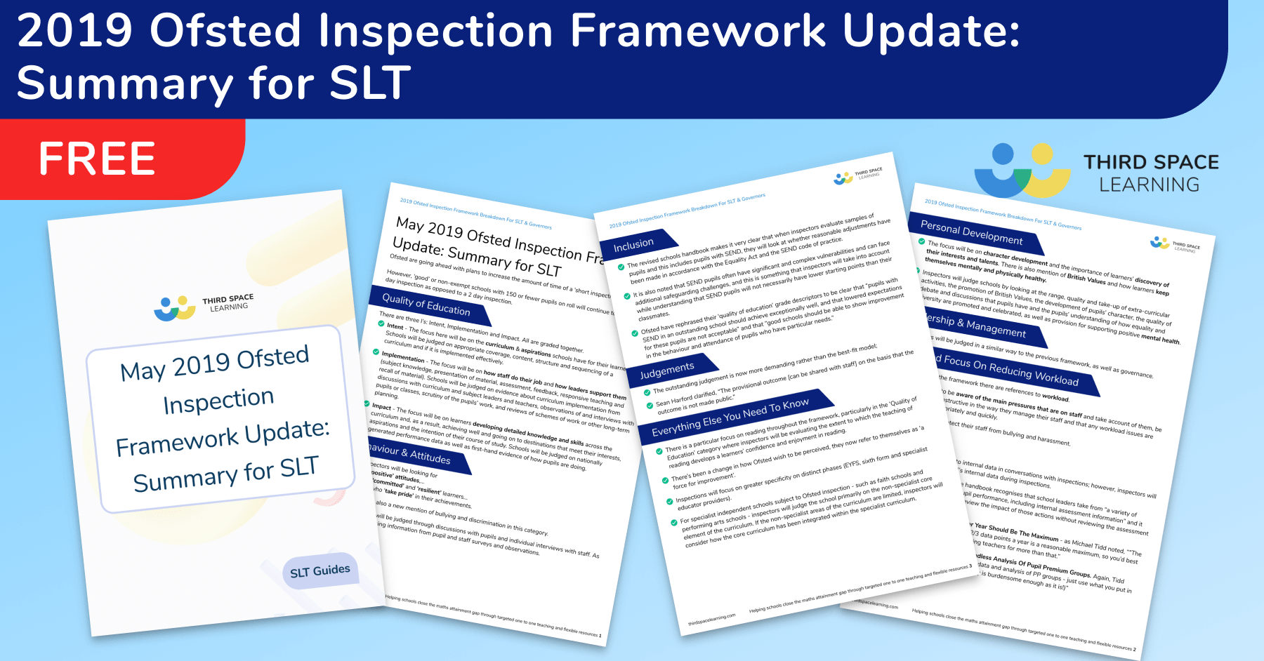 [FREE] 2019 Ofsted Inspection Framework Breakdown For SLT & Governors