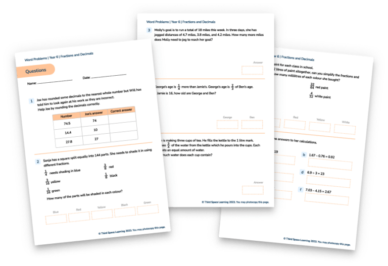 Free Year 6 Maths Worksheets & SATs Revision Worksheets (Downloadable)