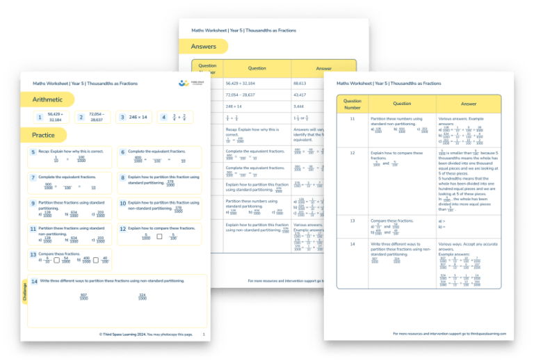 FREE Year 5 Maths Worksheets, Tests and Homework (PDF)