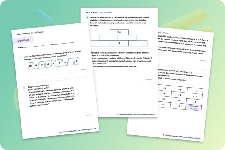 FREE Year 4 Maths Worksheets: Downloadable PDFs