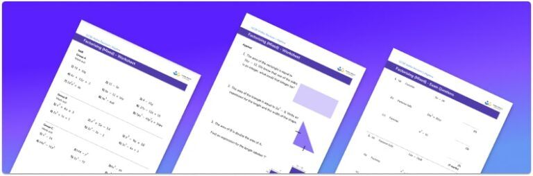 Factorising Worksheet - GCSE Maths [FREE]