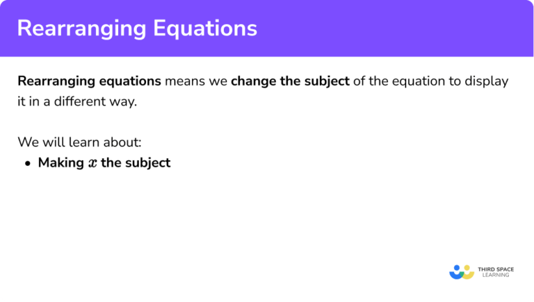 Rearranging Equations - GCSE Maths - Steps & Examples