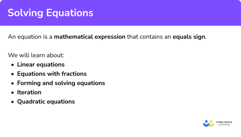 Solving Equations - GCSE Maths - Steps, Examples & Worksheet