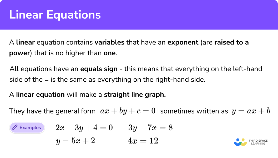 Linear Equations ions Maths Gcse