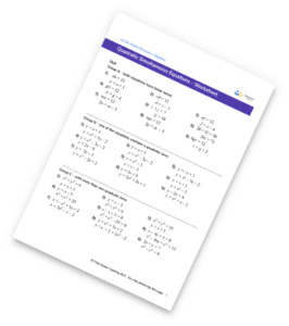 Quadratic Simultaneous Equations Worksheet - GCSE Maths [FREE] - Third ...