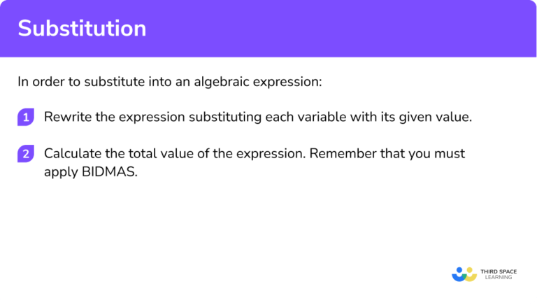 Substitution - GCSE Maths - Steps, Examples, Worksheet