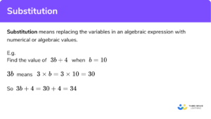 Substitution - GCSE Maths - Steps, Examples, Worksheet