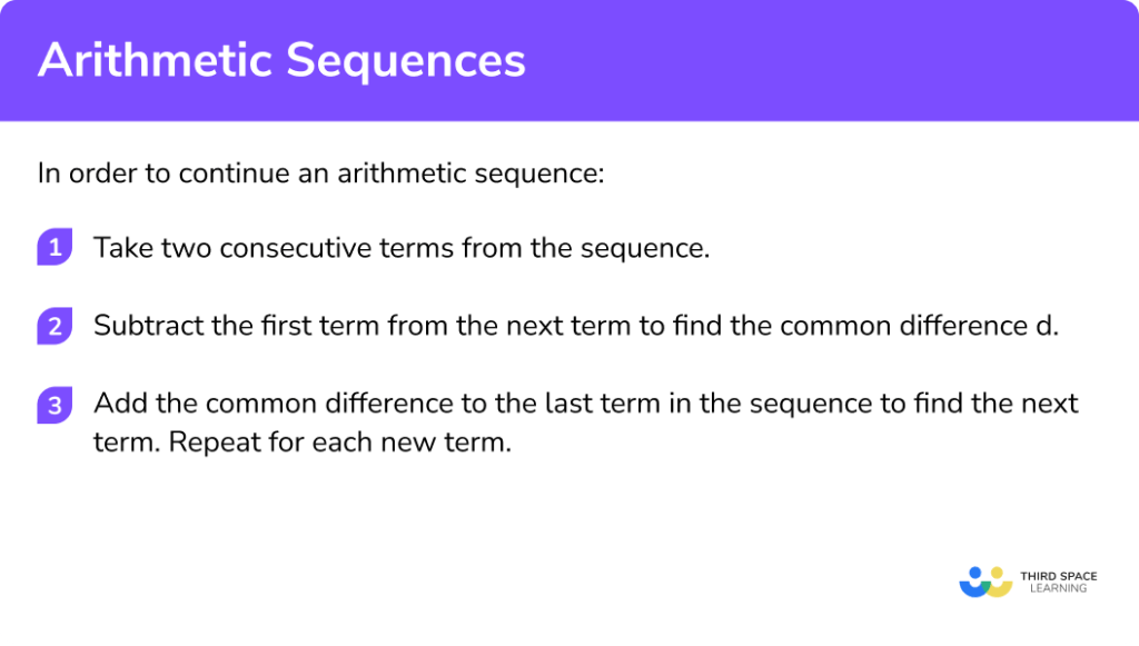 Arithmetic Sequence - GCSE Maths - Steps, Examples & Worksheet