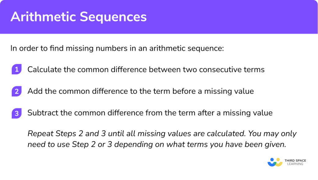 Arithmetic Sequence - GCSE Maths - Steps & Examples