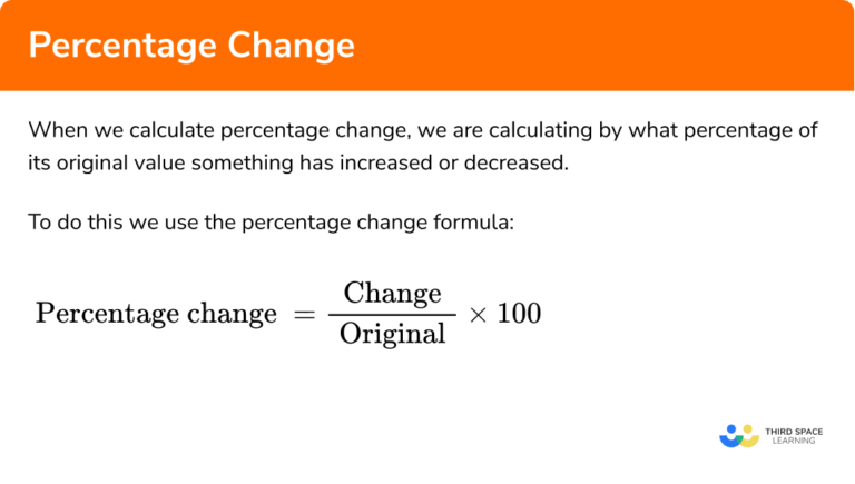 Percentage Change - GCSE Maths - Steps, Examples & Worksheet