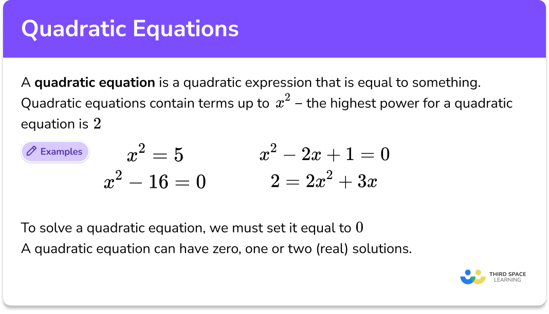 Quadratic Equation Practice Sheet