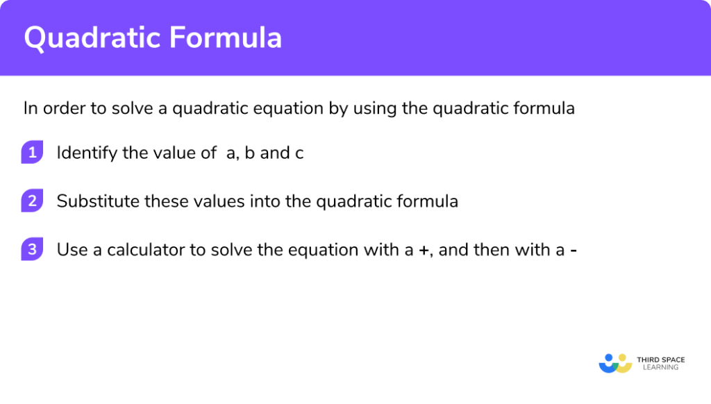Quadratic Formula Gcse Maths Steps Examples And Worksheet