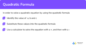 Quadratic Formula - GCSE Maths - Steps, Examples & Worksheet