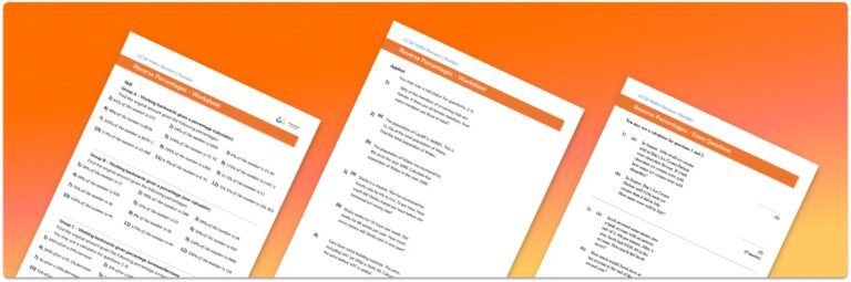 Reverse Percentages Worksheet - GCSE Maths [FREE] - Third Space Learning