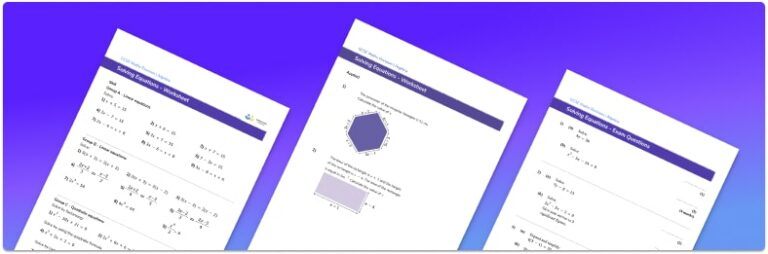 Solving Equations Worksheet - GCSE Maths [FREE]