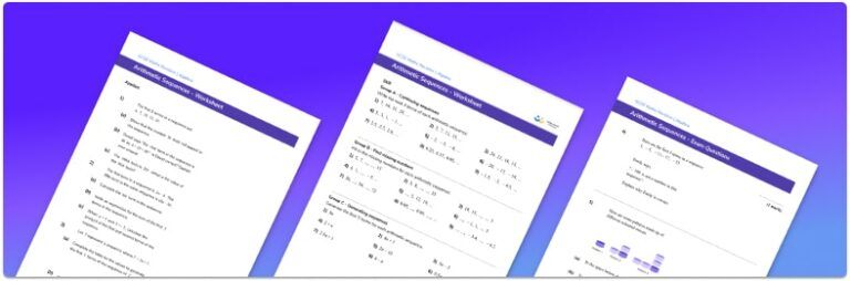 Arithmetic Sequence Worksheet - GCSE Maths [FREE]