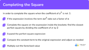 Completing The Square - GCSE Maths - Steps & Examples