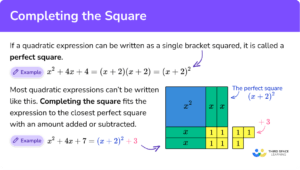 Completing The Square - GCSE Maths - Steps & Examples