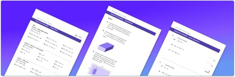 [FREE] Expand & Simplify Worksheet - GCSE Maths Revision