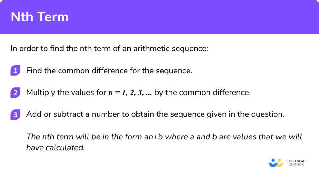 Nth Term Of A Sequence - GCSE Maths - Steps & Examples