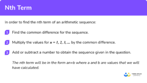 Nth Term Of A Sequence - GCSE Maths - Steps & Examples