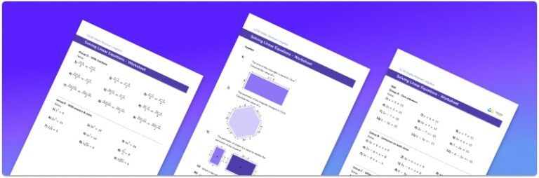 Linear Equations Worksheet - GCSE Maths [FREE]