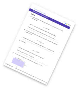 Substitution Worksheet - GCSE Maths [FREE]