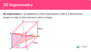 3D Trigonometry - GCSE Maths - Steps, Examples & Worksheet