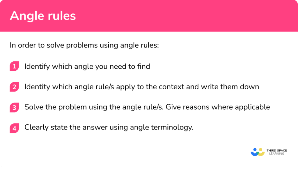 Angle Rules - GCSE Maths - Steps, Examples & Worksheet
