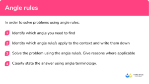 Angle Rules - GCSE Maths - Steps, Examples & Worksheet