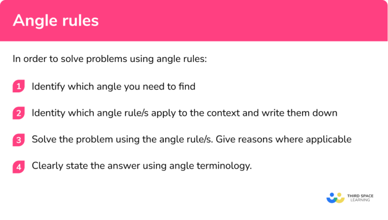 Angle Rules - GCSE Maths - Steps, Examples & Worksheet