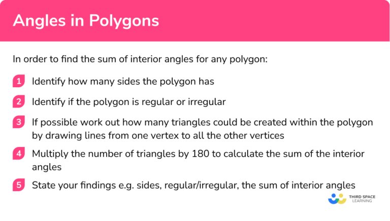 Angles In Polygons - GCSE Maths - Steps, Examples & Worksheet