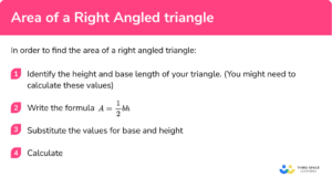 Area Of A Right Angled Triangle - Steps, Examples & Worksheet