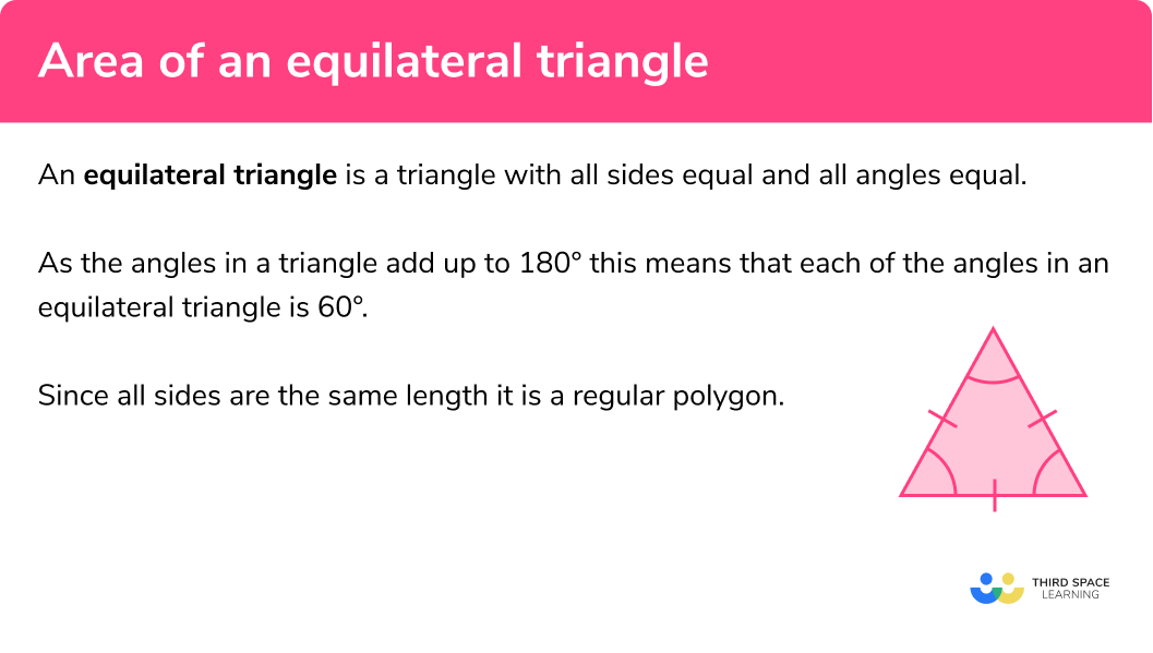 Area Of Equilateral Triangle GCSE Maths Steps Examples