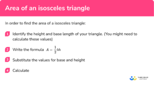 Area Of An Isosceles Triangle - Steps, Examples & Worksheet